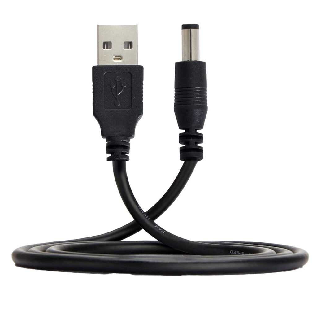Cable Adaptador USB a Barrel DC 5.5x2.1mm - ELECTROART
