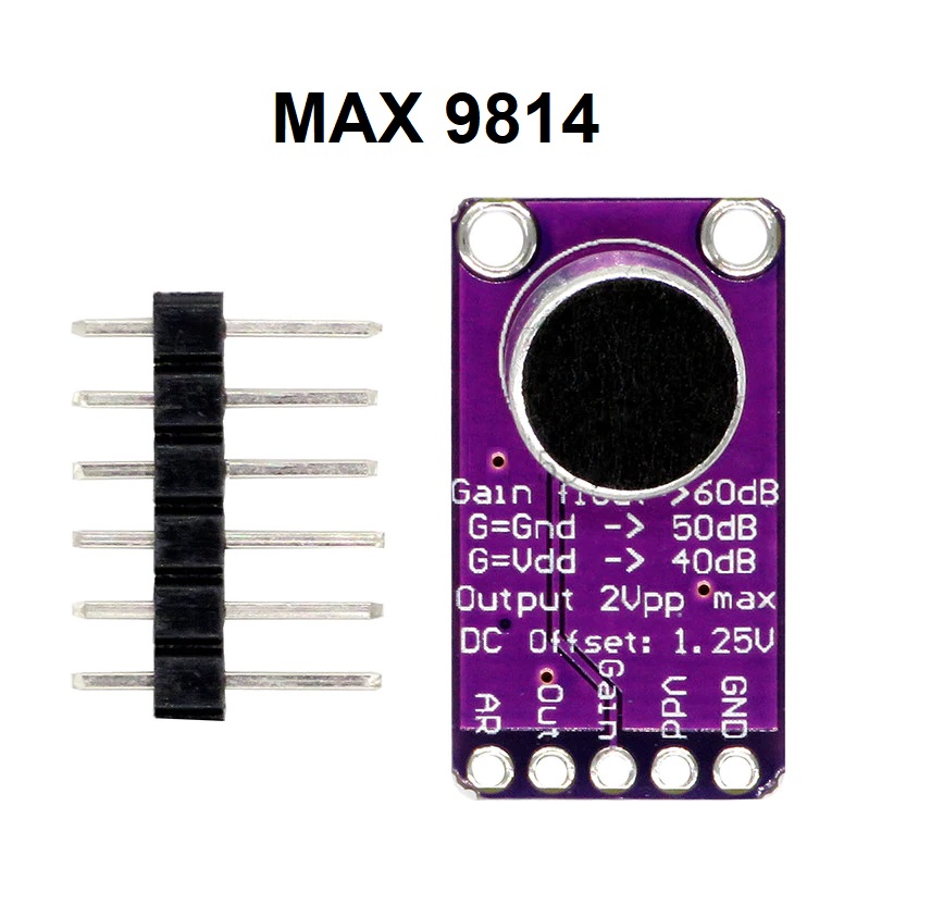 Módulo Micrófono MAX9814 - ELECTROART