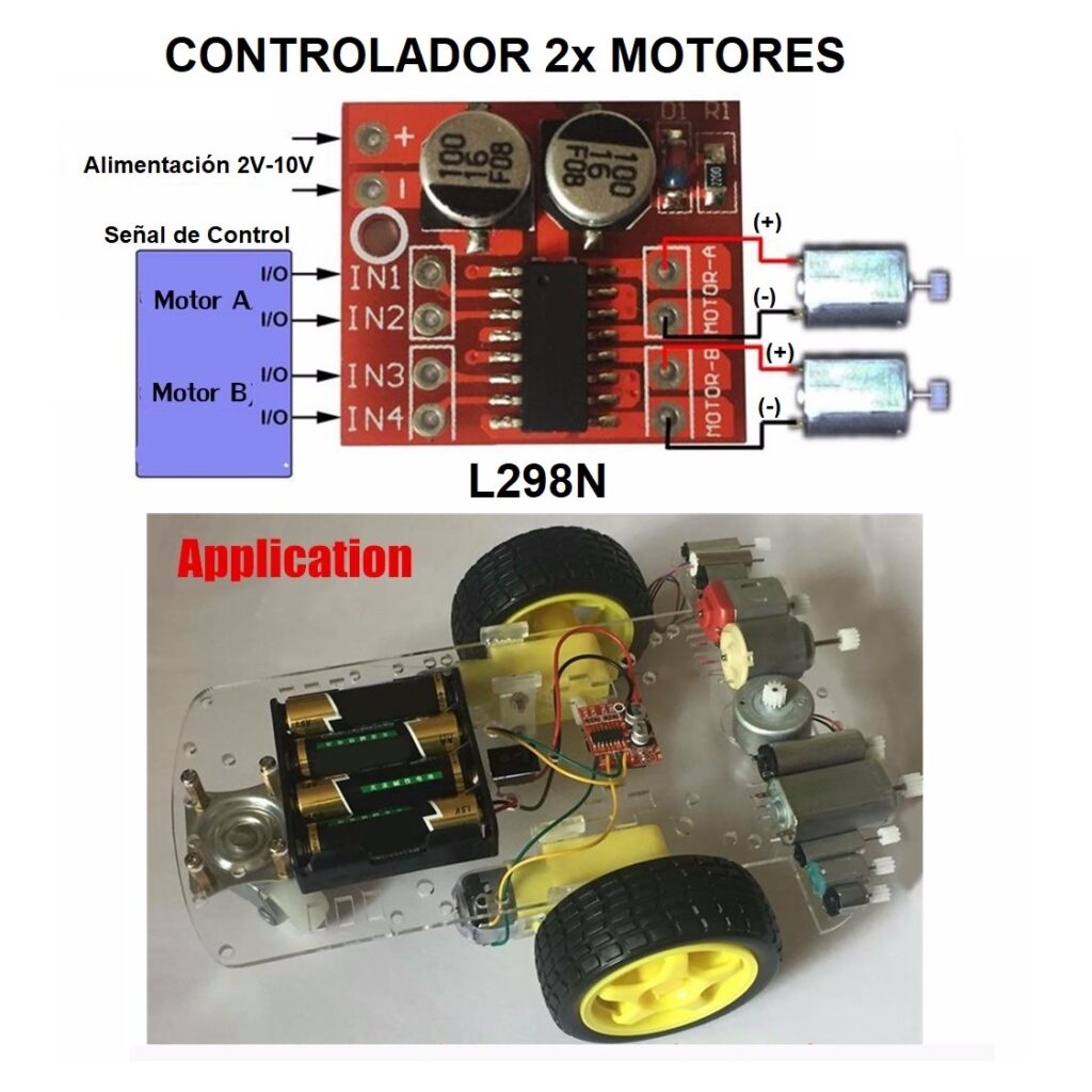 Módulo Controlador Motores Mini Puente L298n L298 N - ELECTROART