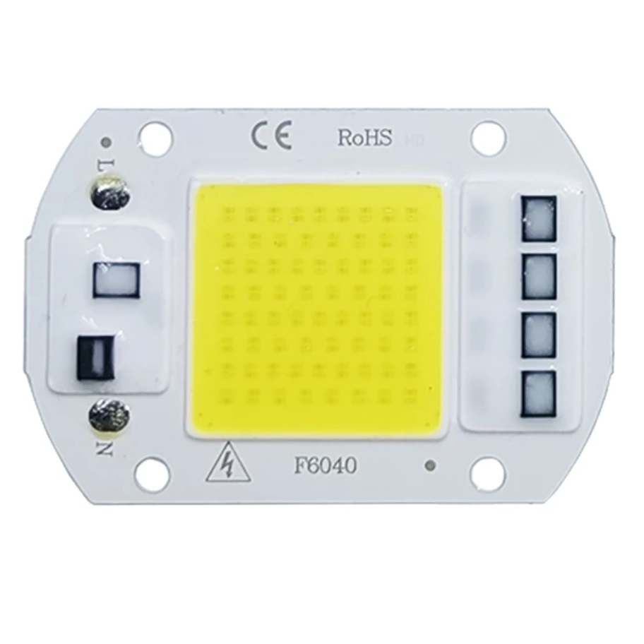 Foco Chip Led 50W COB Diodo SMD 220 VAC ( Cálido ) - ELECTROART